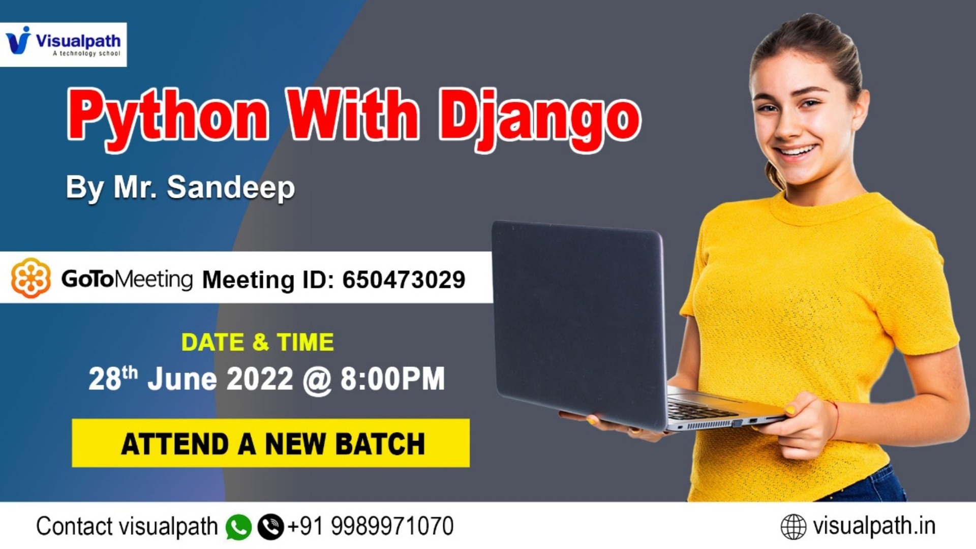 Python With Django New Batch Tickets by visualpath, Tuesday, June 28, 2022, Online Event