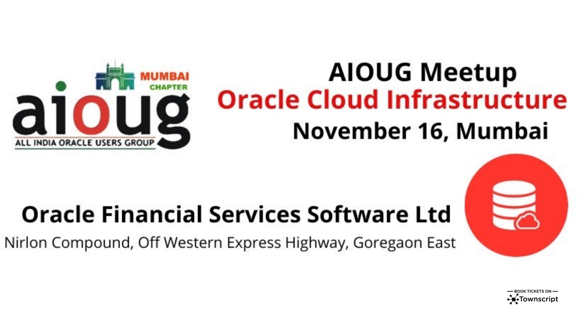 Oracle Cloud Infrastructure Meetup Mumbai November 2019 Tickets By Aioug Saturday November