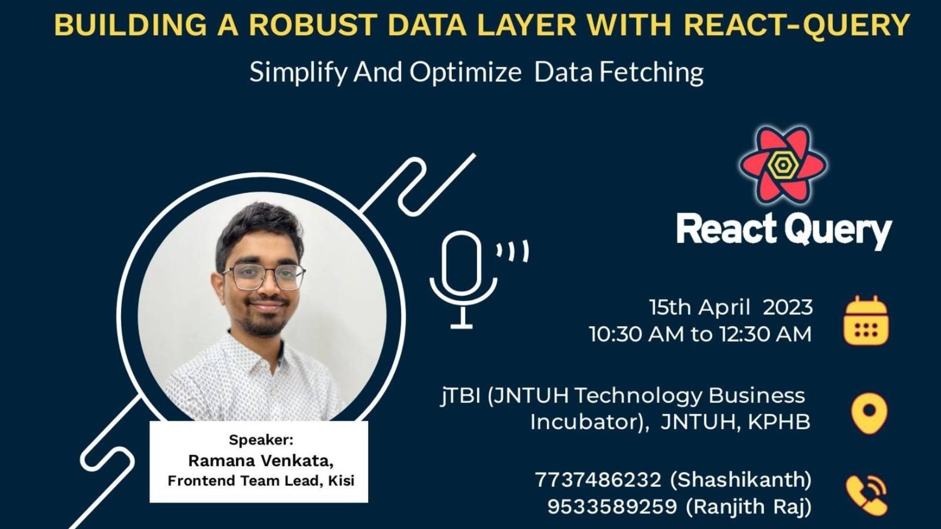Building a robust data layer with react-query Tickets by Shashikanth ...