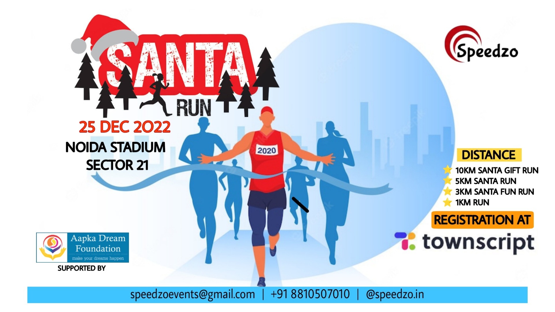 SANTA RUN Tickets by Speedzo, Sunday, December 25, 2022, Noida Event