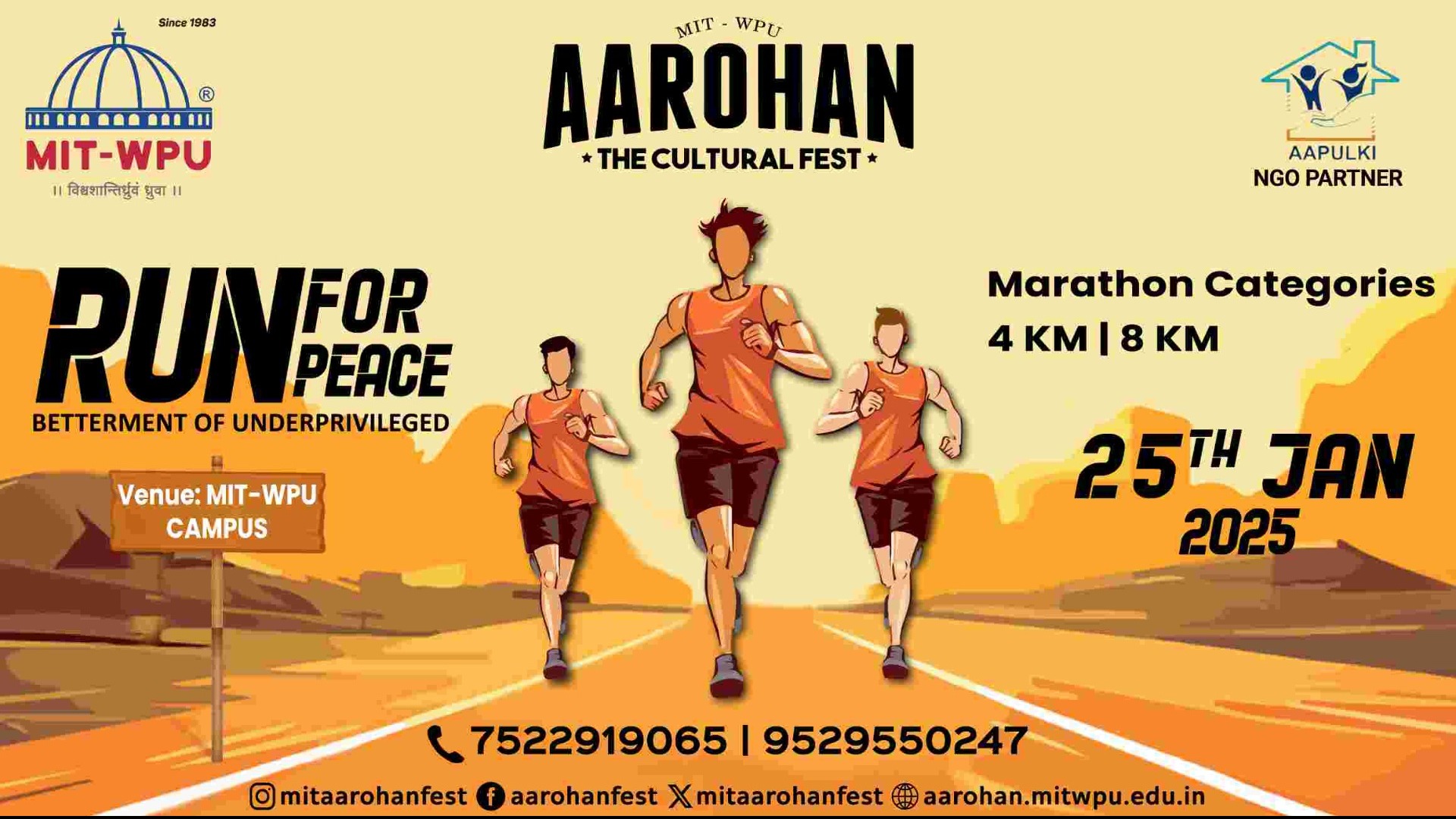 MIT-WPU AAROHAN RUN FOR PEACE MARATHON 2025 Tickets by MIT-WPU AAROHAN ...