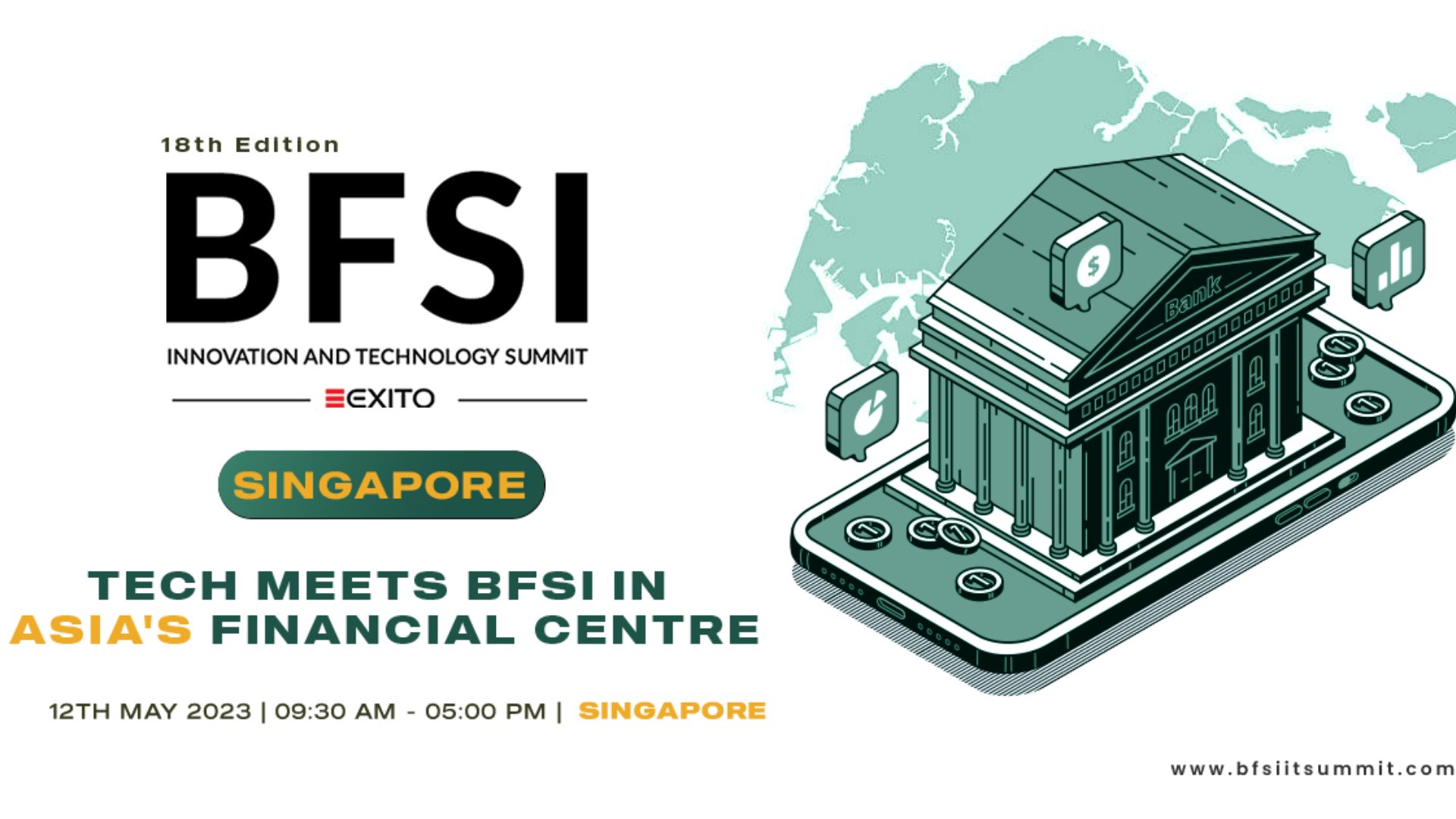 18th Edition of BFSI IT Summit Singapore Tickets by Sayooj, Friday, May ...