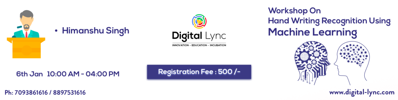 Workshop on Hand writing recognition using Machine Learning. Tickets by ...