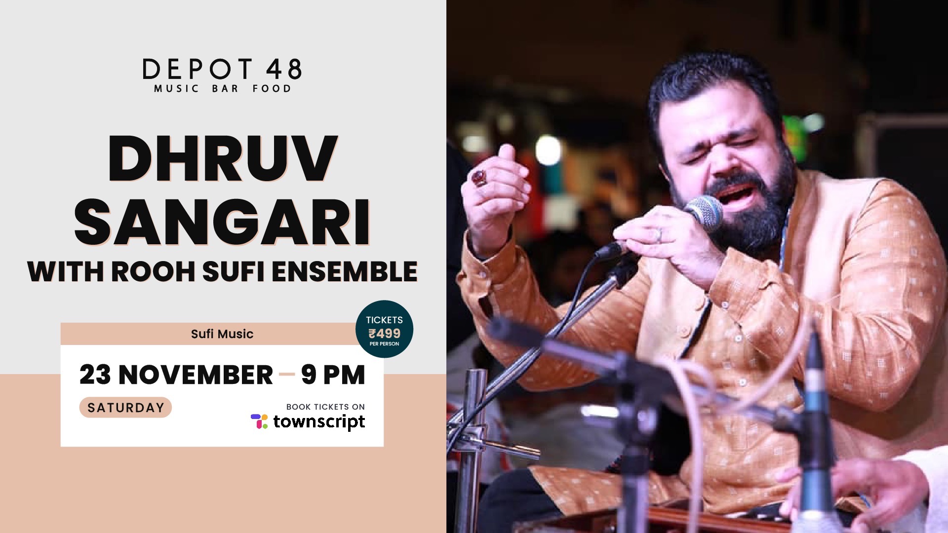 Dhruv Sangari with Rooh Sufi Ensemble Tickets by Depot48, Saturday ...