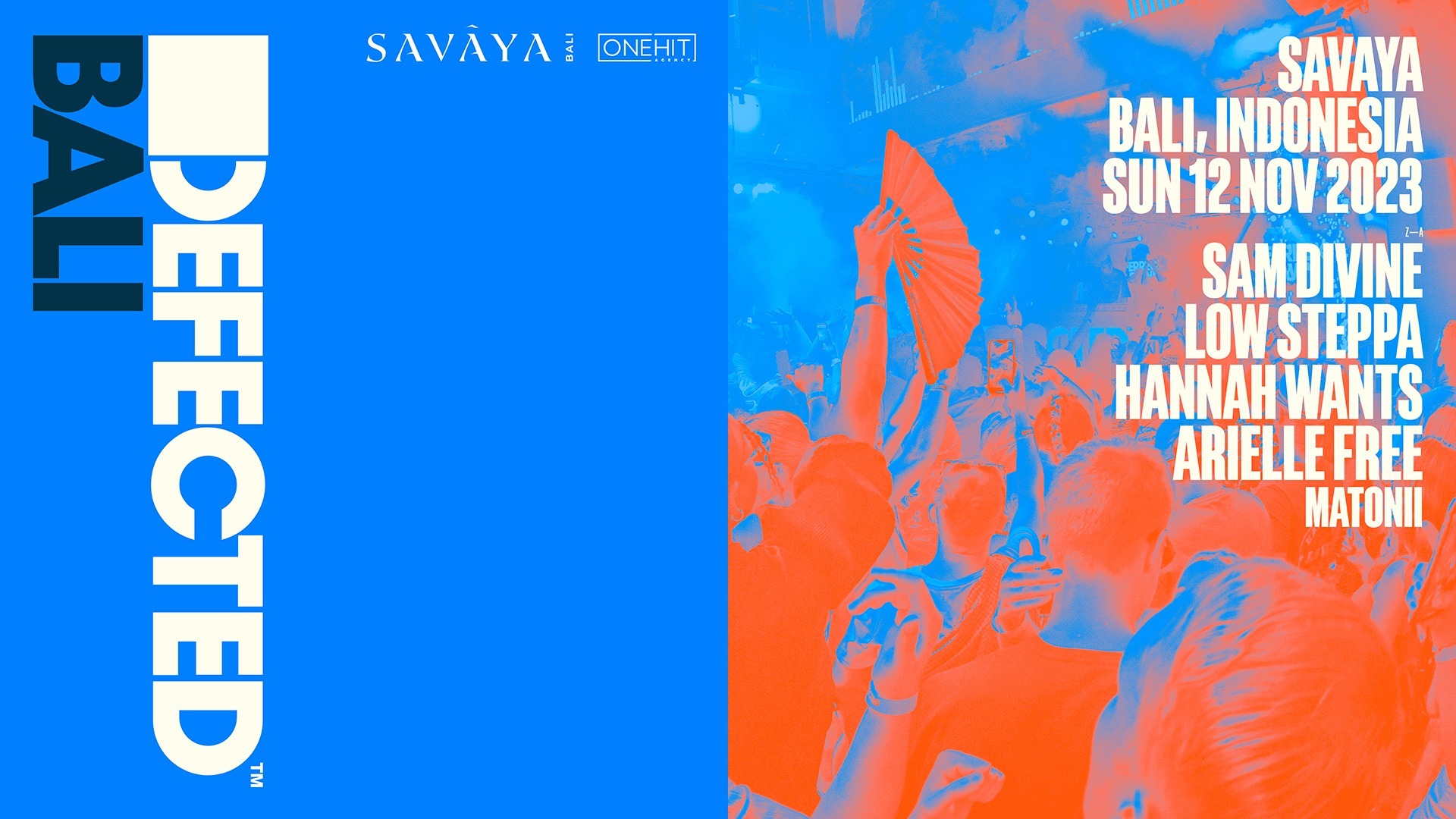 Defected Tickets by Savaya Bali, Sunday, November 12, 2023, Bali Event