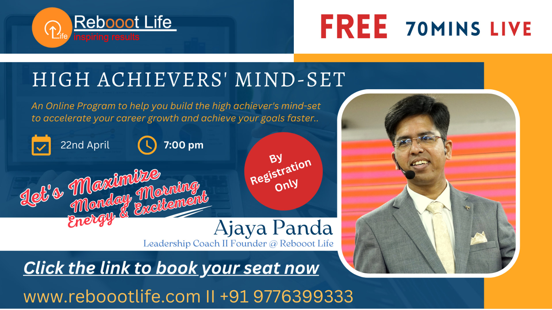 FREE Online Workshop - High Achievers' Mindset - 22nd April 2023 - 7 pm by Ajaya Panda Tickets ...