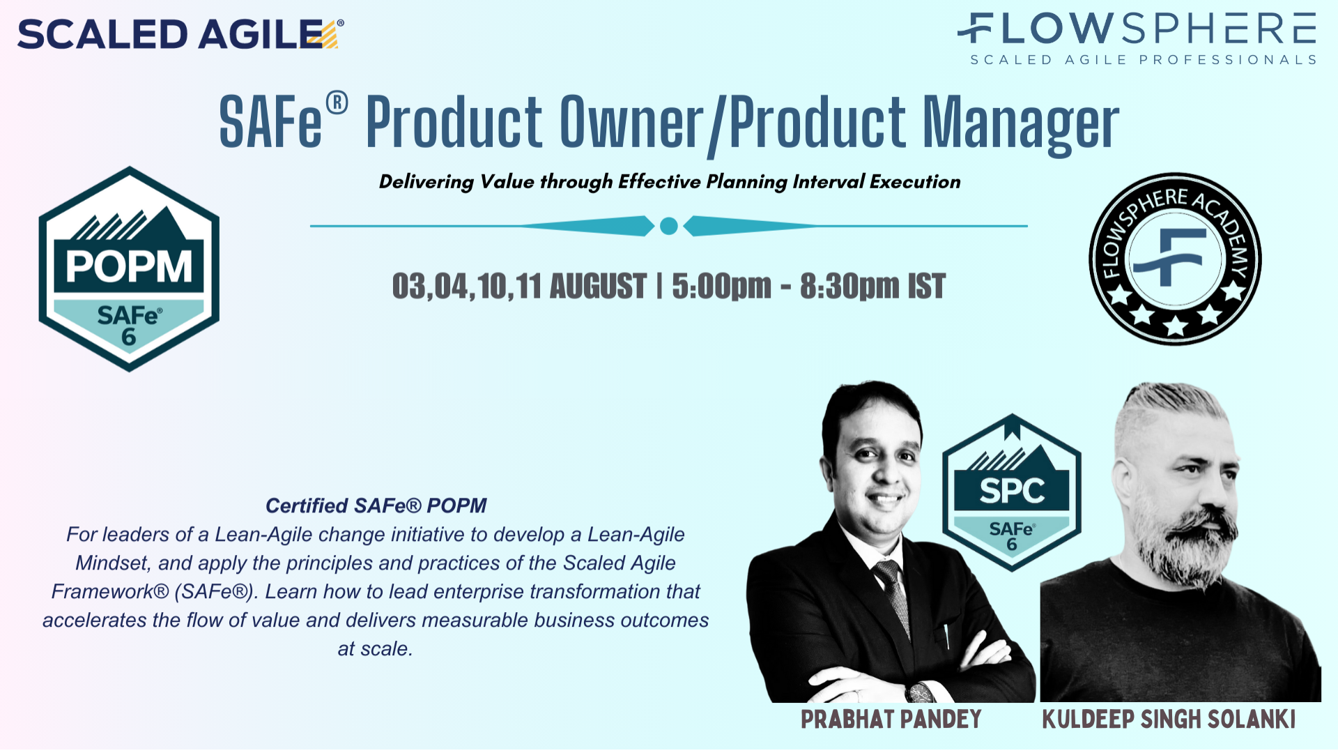 SAFe® Product Owner/Product Manager Training by Scaled Agile Inc ...
