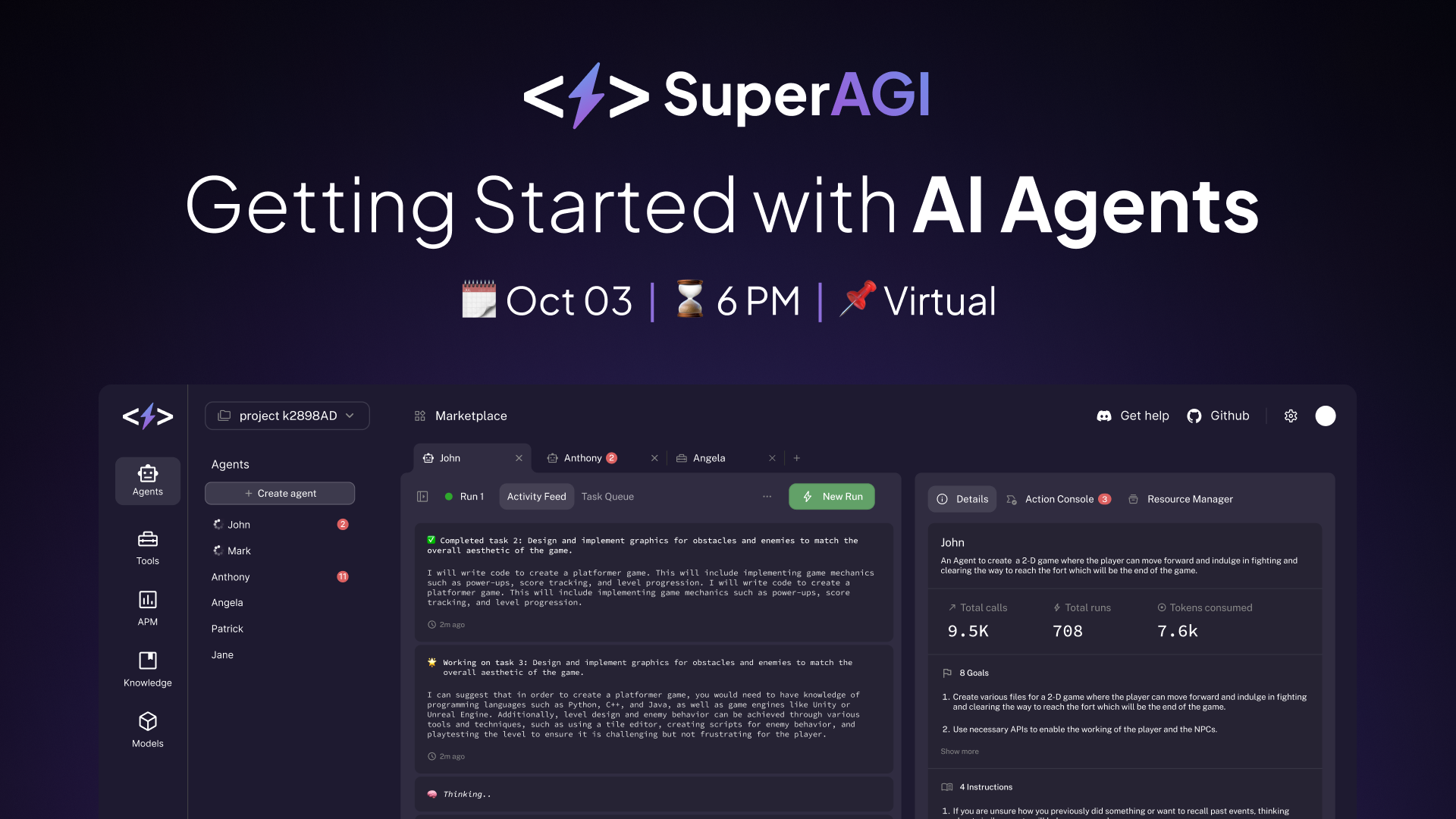 [Workshop] Getting Started with AI agents Tickets by SuperAGI, Tuesday, October 03, 2023, Online ...