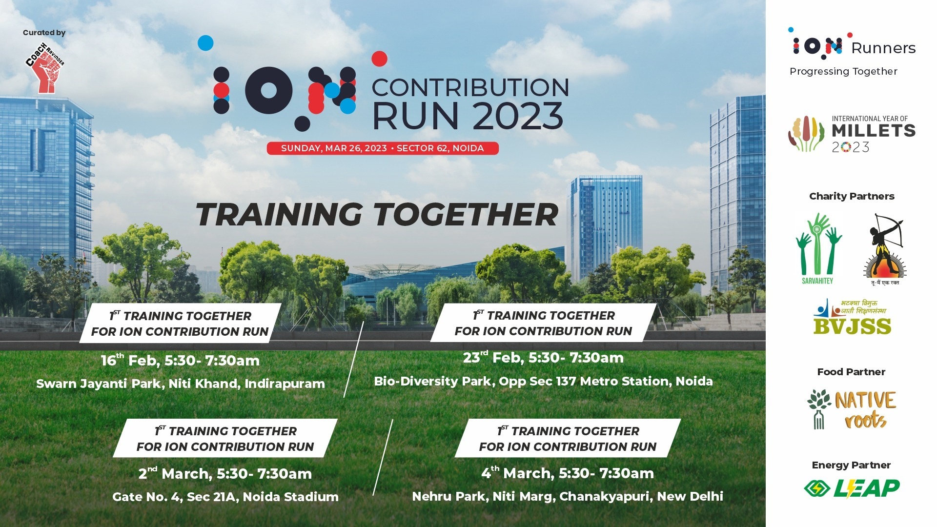 2nd Training Together for ION Run Tickets by Coach Ravinder, Thursday ...