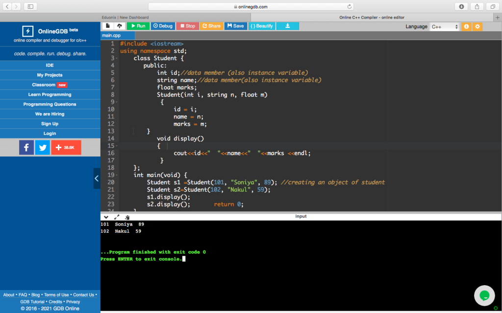 Parameterized Constructor In C++: Working & Examples | upGrad blog